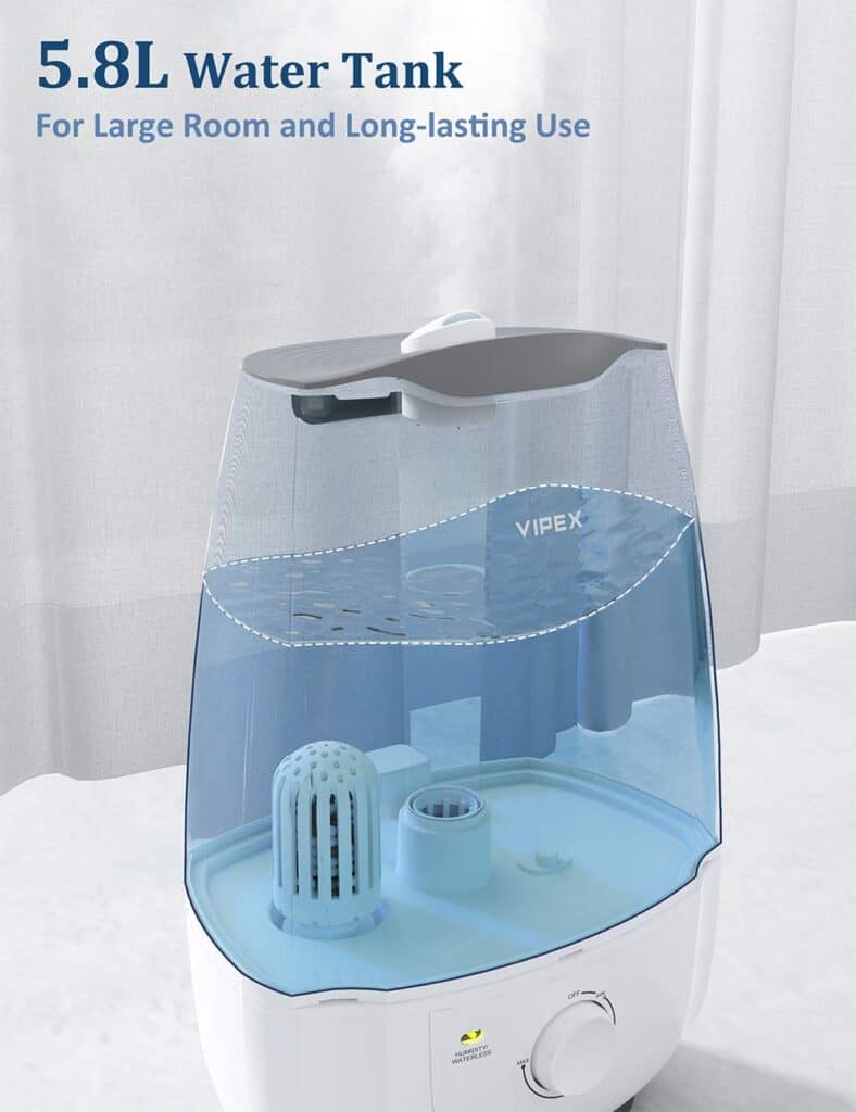 VIPEX Cool Mist Ultrasonic Humidifier Review - IndoorBreathing