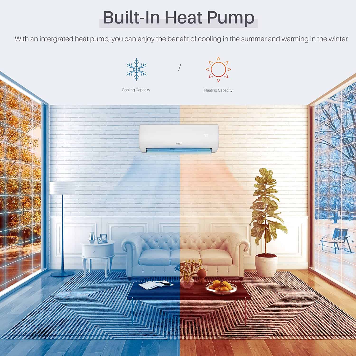 DELLA 12,000 BTU 15.5 SEER Ductless Mini Split Air Conditioner Review ...